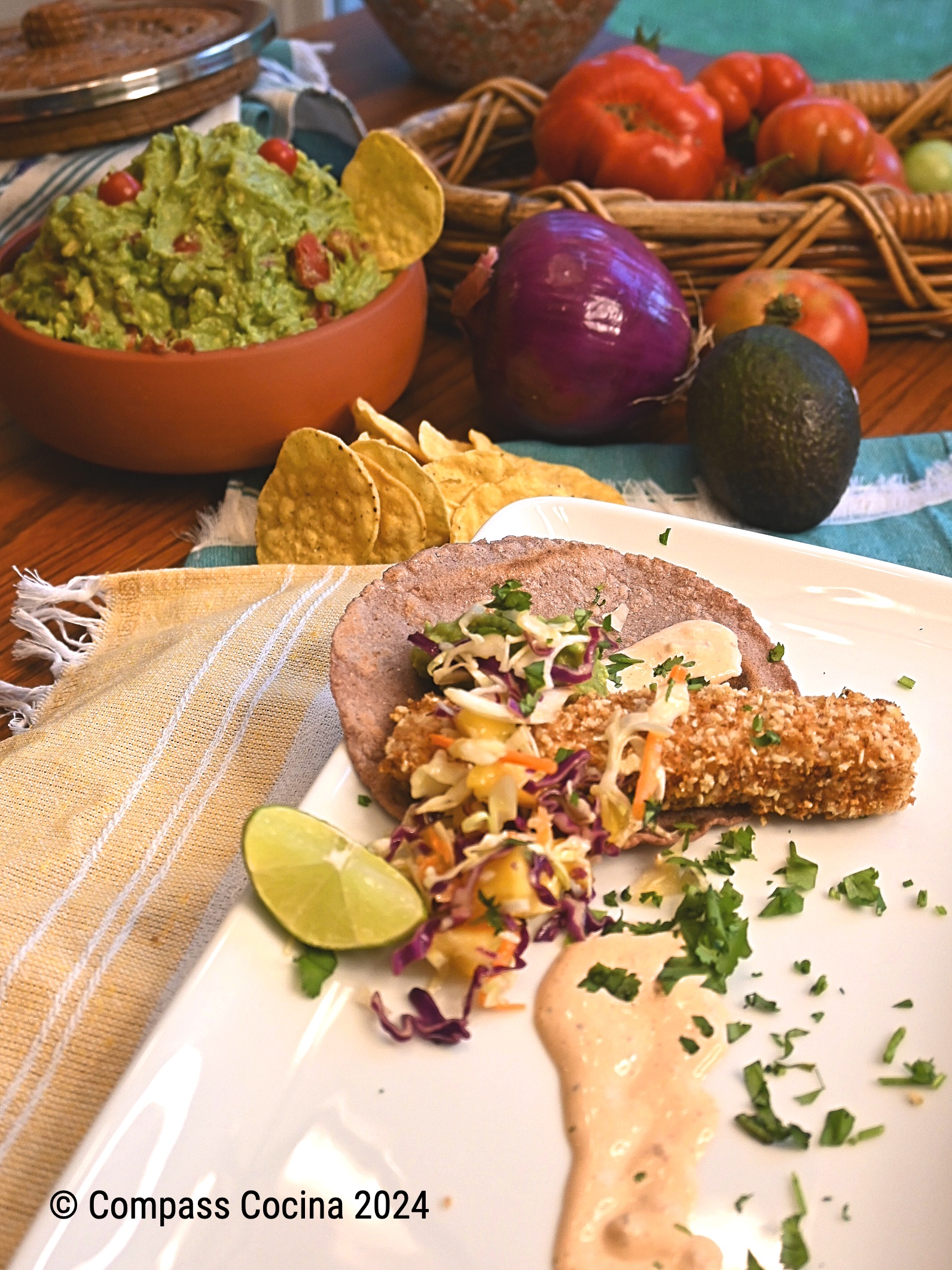 How to make crunchy fish tacos without frying - COMPASS COCINA