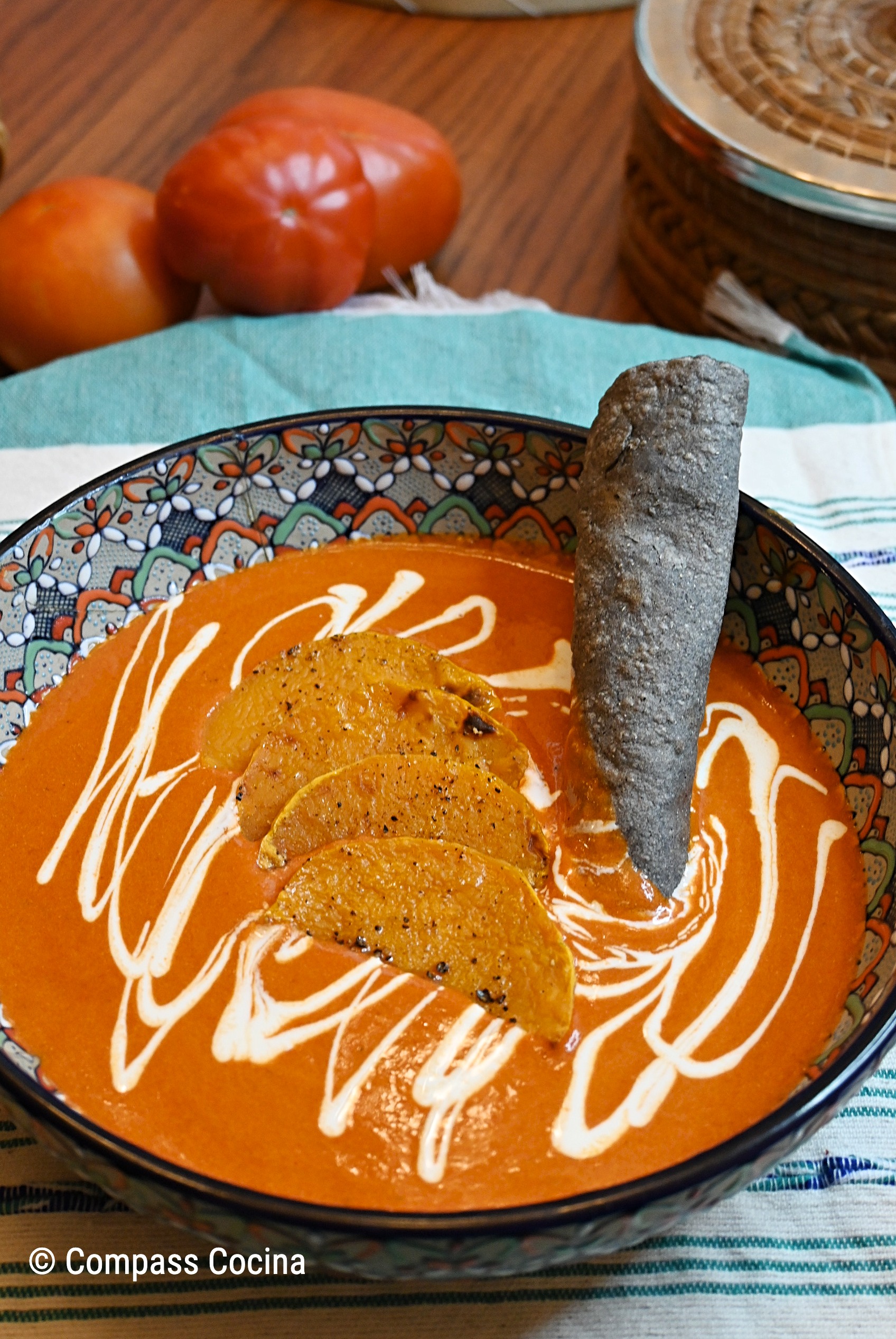Roasted butternut squash with a creamy guajillo tomato sauce - COMPASS ...